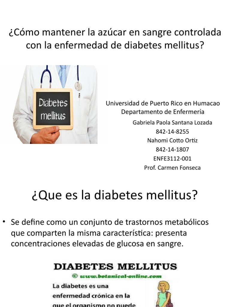 Control de azúcar en sangre en diabetes | PDF