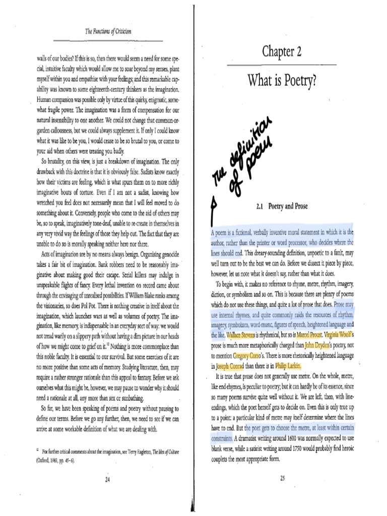 What Is Poetry. Terry Eagleton | PDF