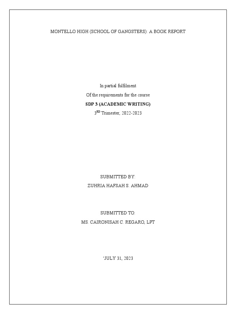 Montello High | PDF | General Fiction