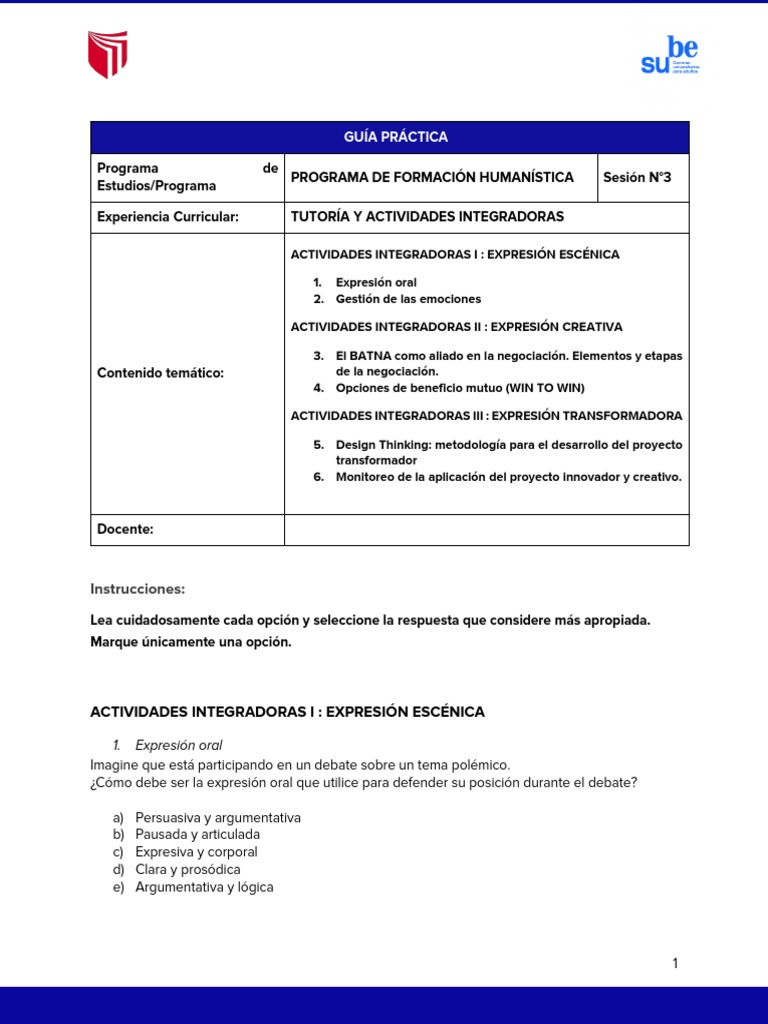 Guía Practica #3 | PDF | Crecimiento personal y profesional | Negocios