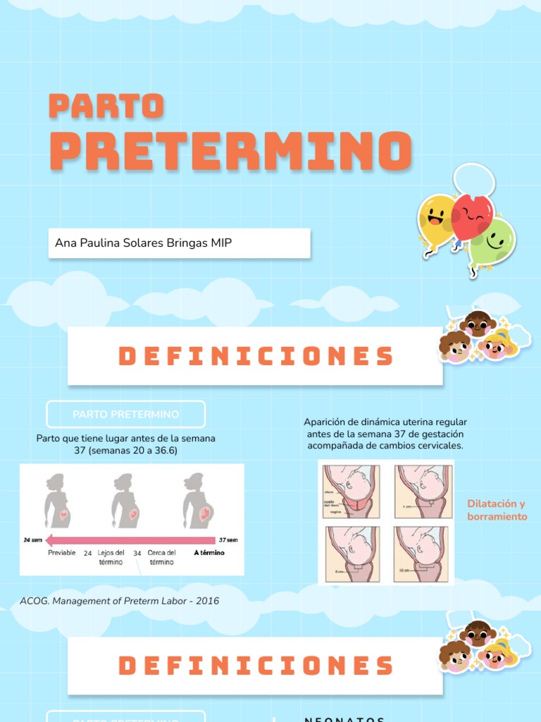 Guía sobre Parto Pretérmino y Manejo | PDF | Ciencia y matemáticas