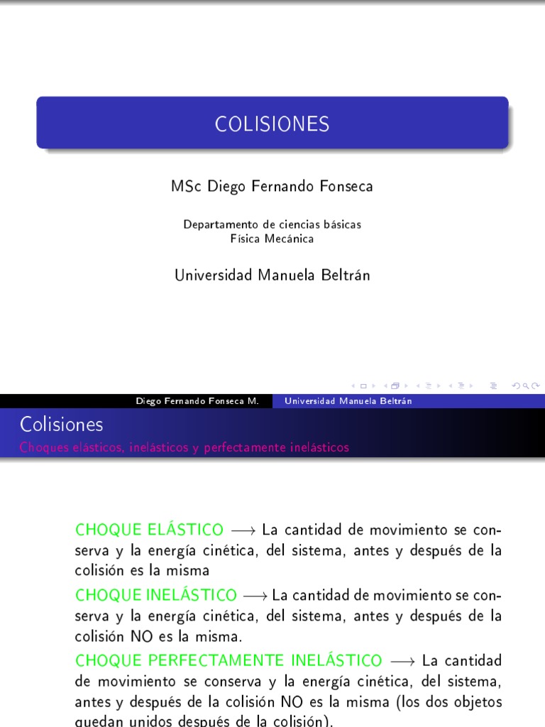 Física de Colisiones y Ejemplos | PDF | Metrología | Mecánica