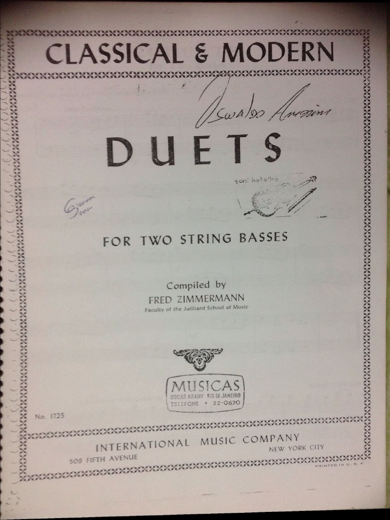Duets For Two String Basses | PDF