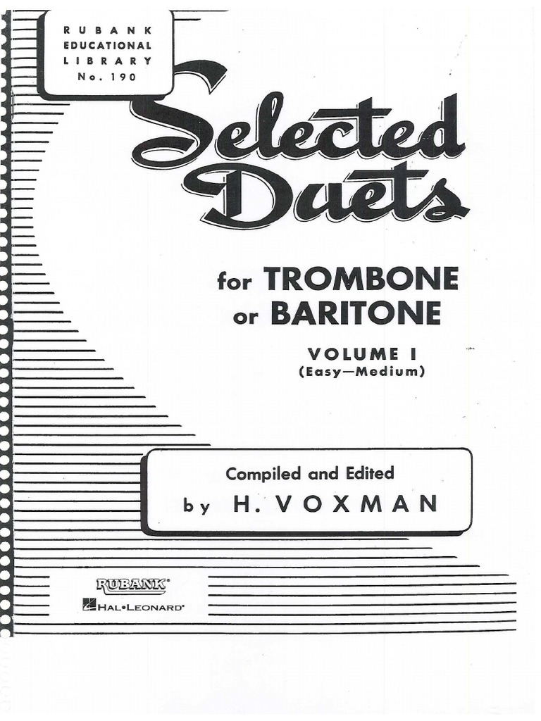 Duets For Trombone or Baritone - I | PDF