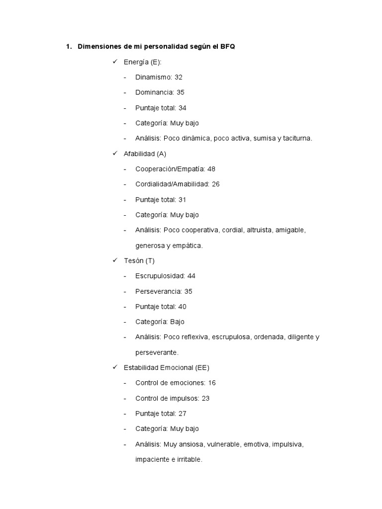 Semana 16 - Tema 1 Tarea - Aplicación Del Inventario de Personalidad ...