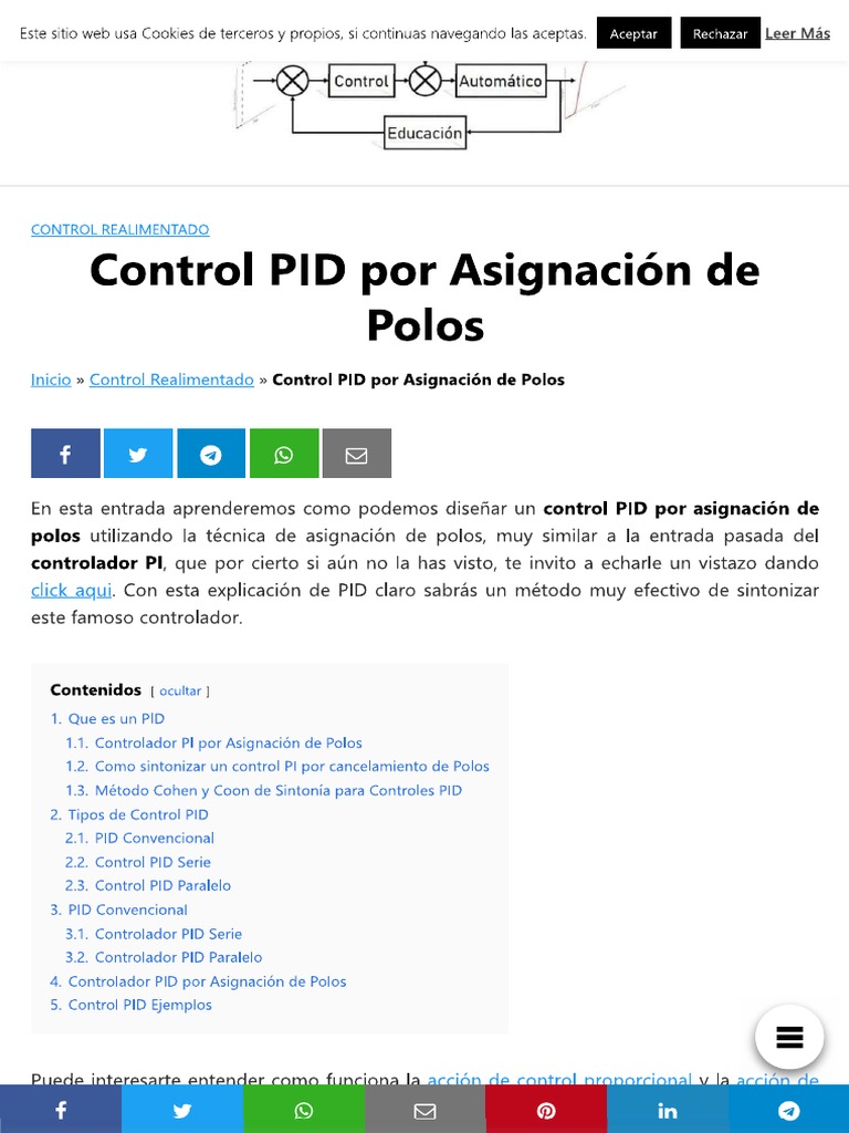 6 Control PID Por Asignación de Polos | PDF