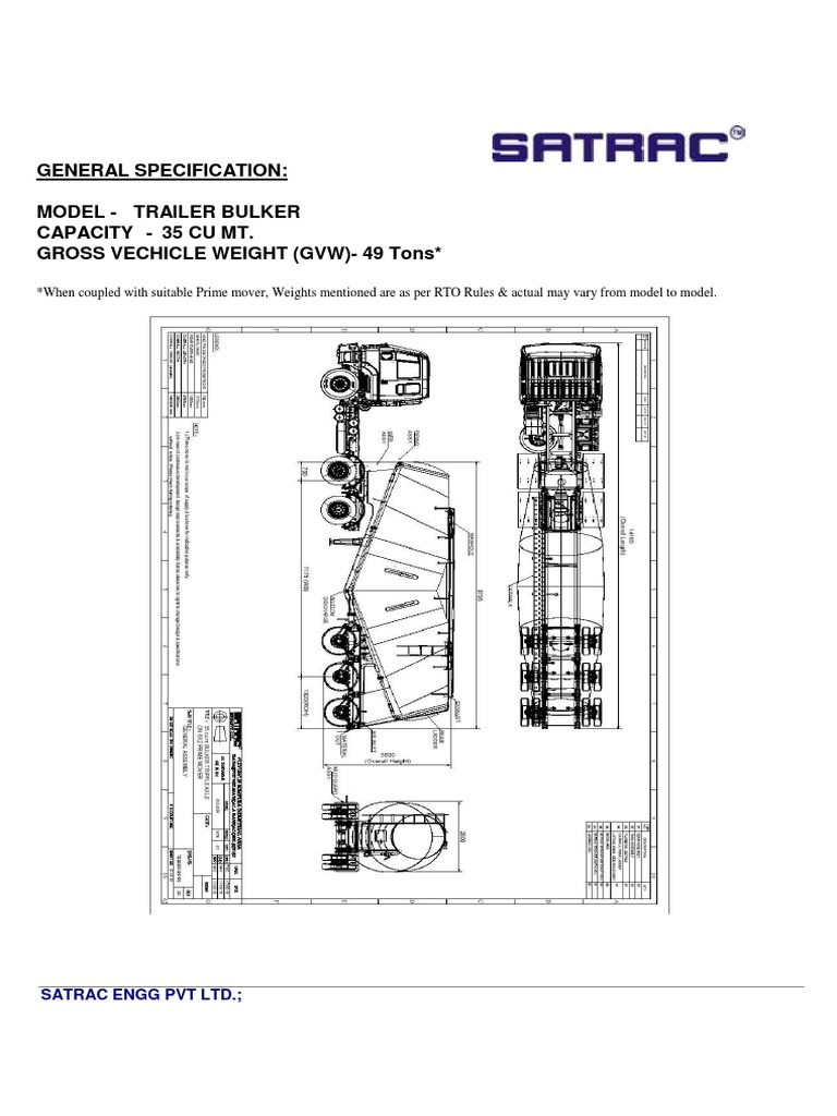 3-Axle Cement Bulker Trailer Specs | PDF
