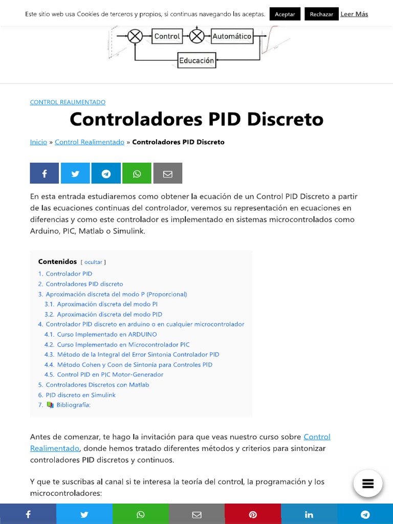 21 Controladores PID Discreto | PDF