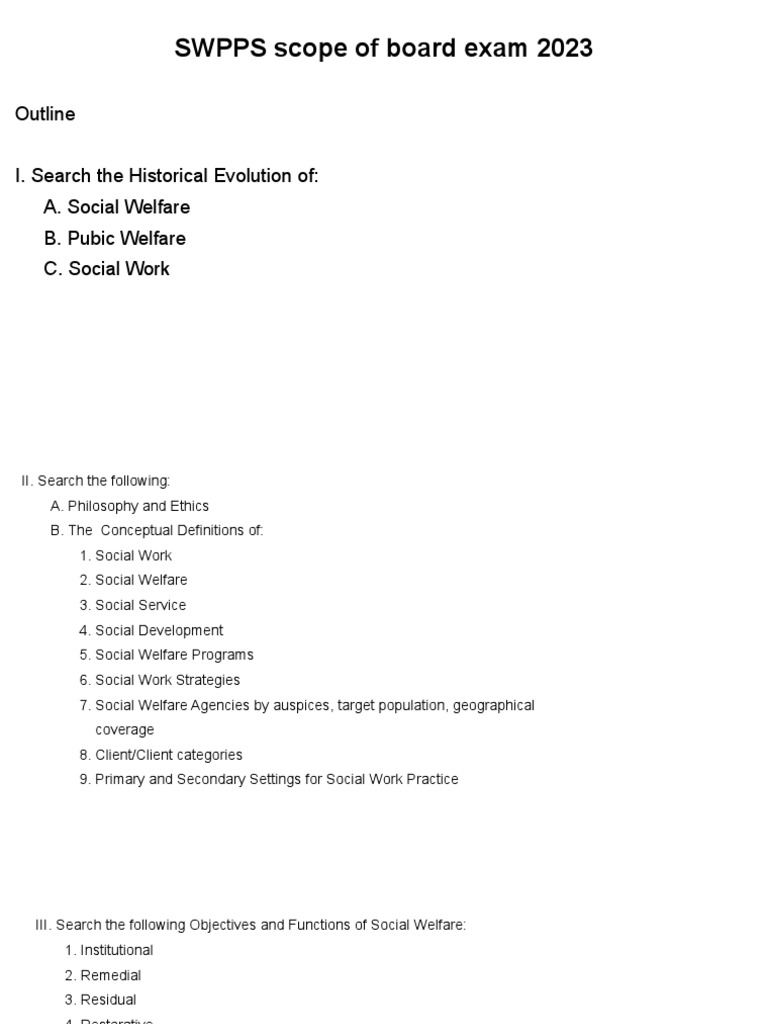 SWPPS Board Exam Scope 2023 | PDF