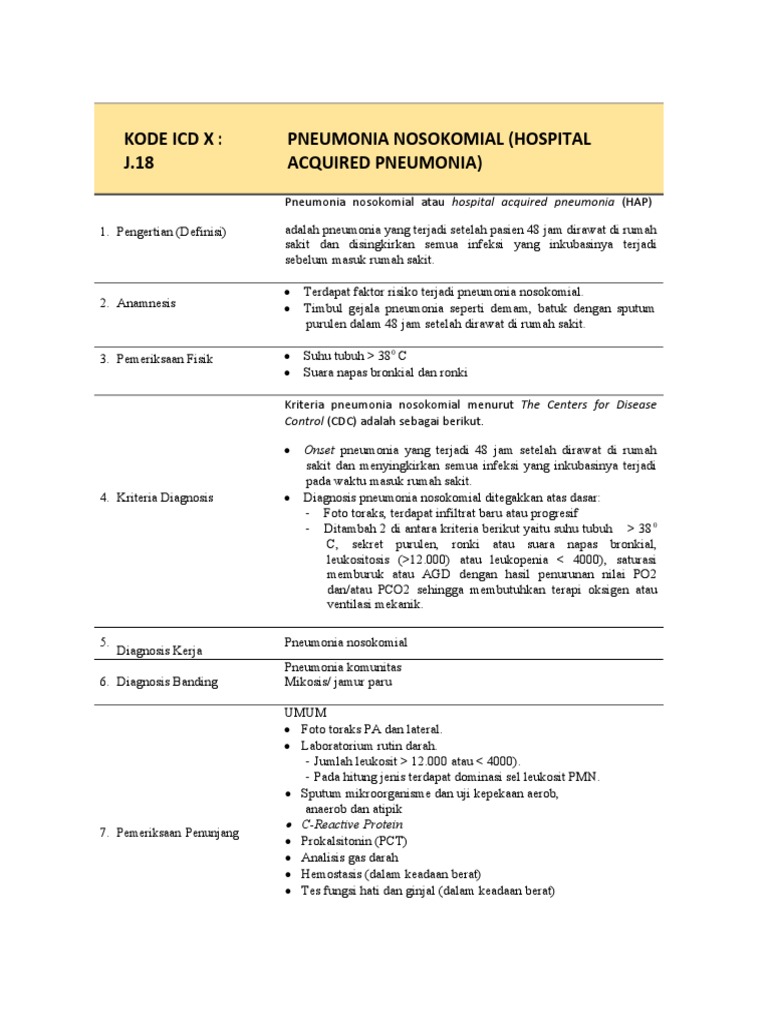 Pneumonia Nosokomial PDPI | PDF