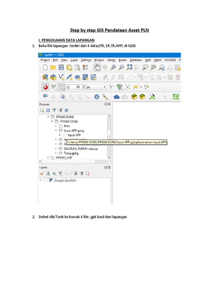 Step by step GIS Pendataan Asset PLN | PDF