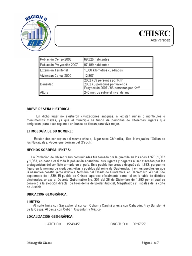 Monografía de Chisec | PDF