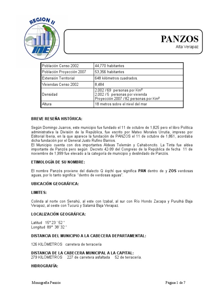 Monografía de Panzos | PDF