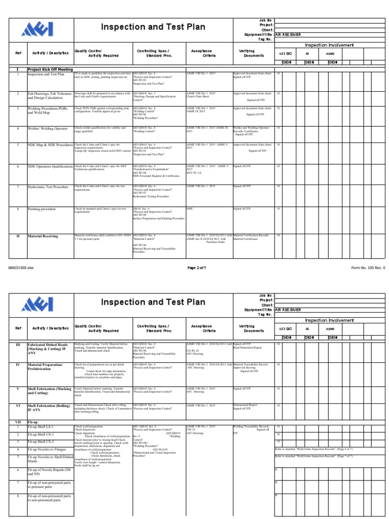 ITP - Air Receiver | PDF