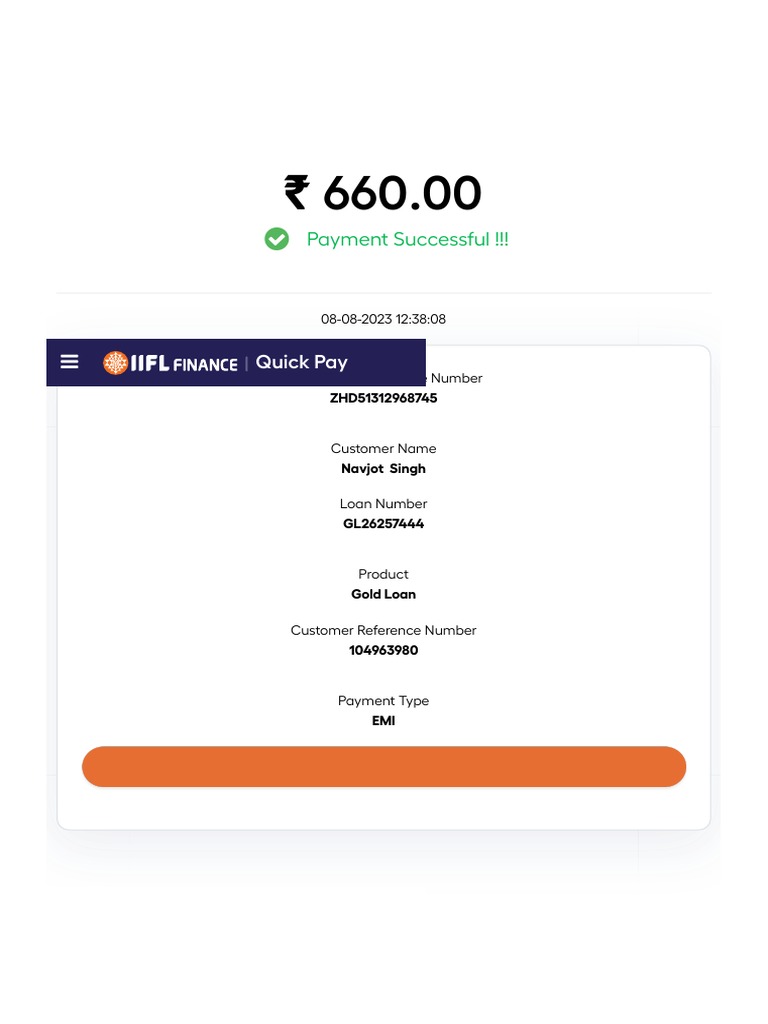 Gold Loan Payment Reciept of Iifl | PDF Gold Loan Payment Reciept of Iifl | PDF