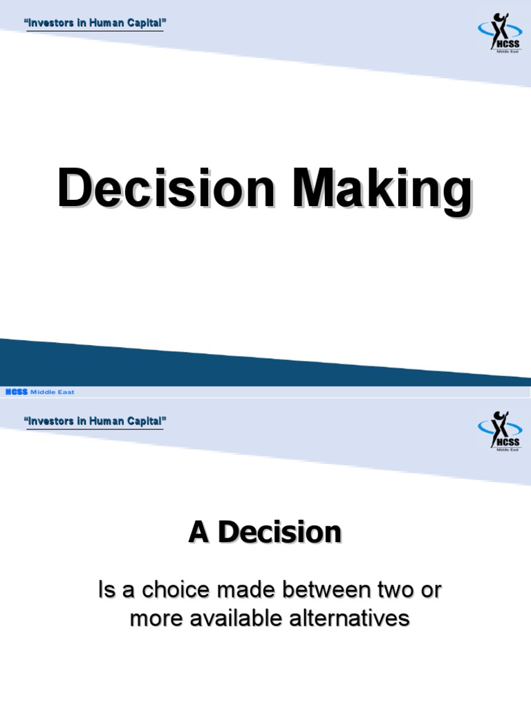 Decision Making | PDF Decision Making | PDF