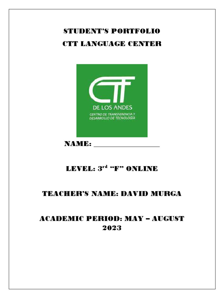 Students Portfolio Example | PDF