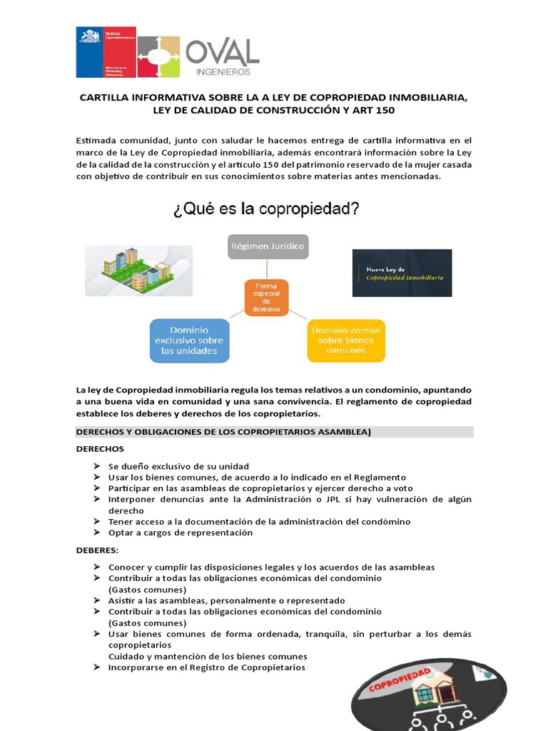 Ley de Copropiedad Inmobiliaria y Administración | PDF | Derecho