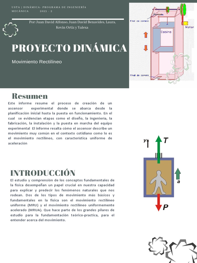 Proyecto DINAMICA | PDF | Ascensor | Ingeniería
