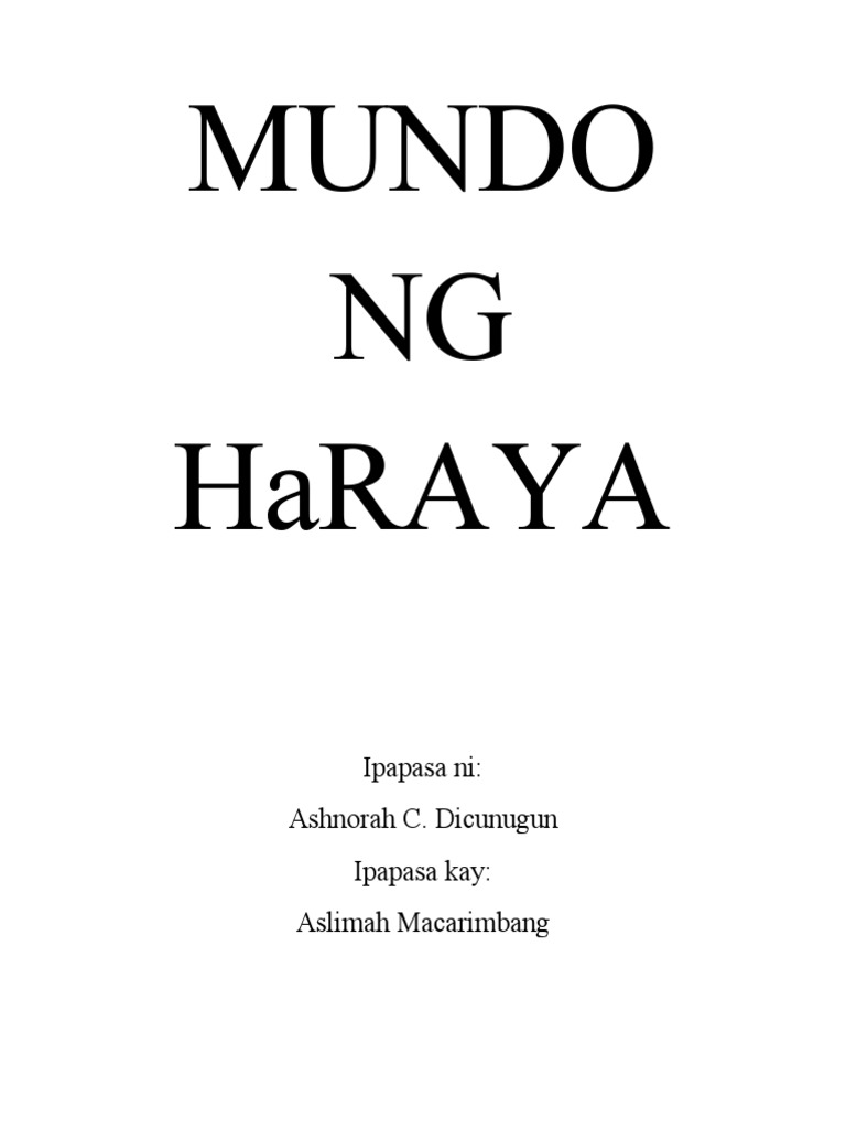 Mundo NG Haraya | PDF