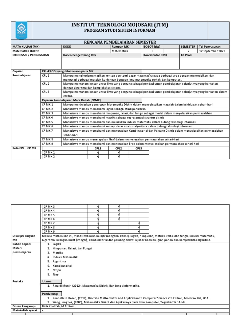 RPS - Matematika Diskrit | PDF