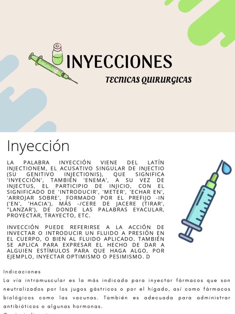 Guía de Inyecciones Intramusculares | PDF | Ciencia y matemáticas