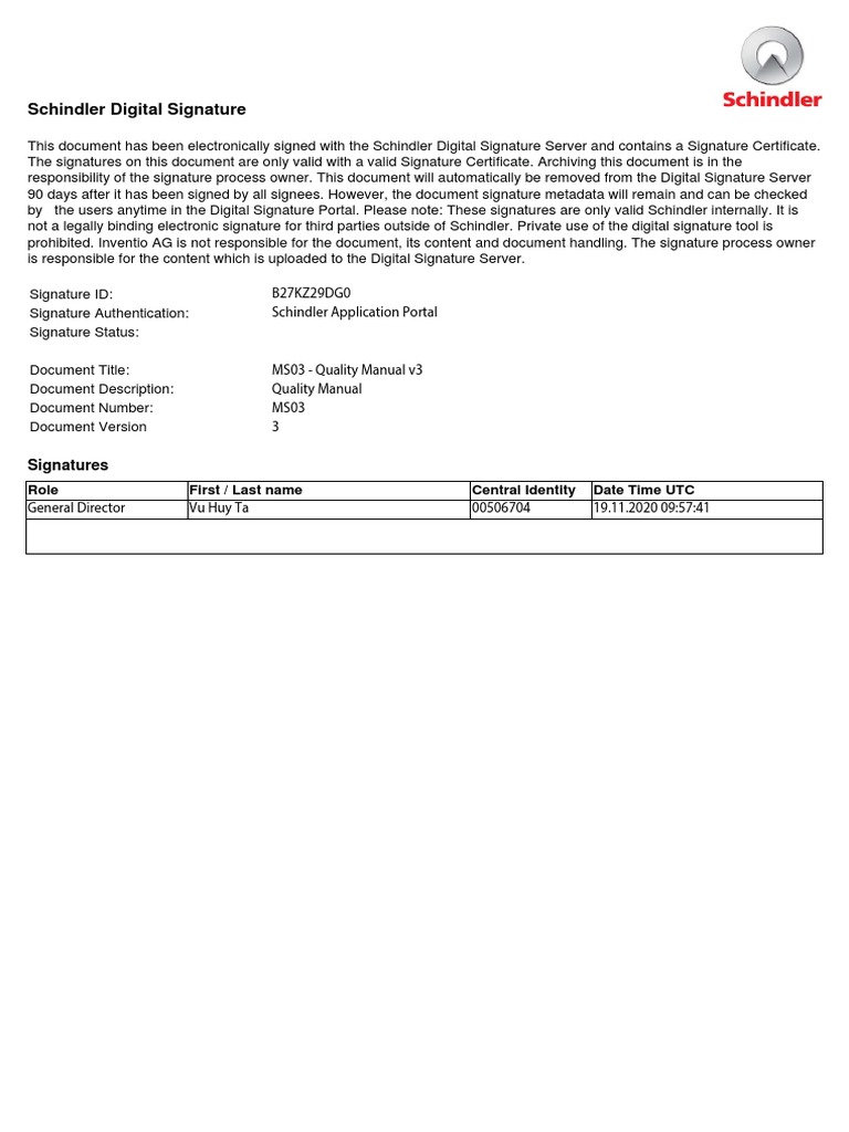 MS03 - Quality Manual v3 | PDF