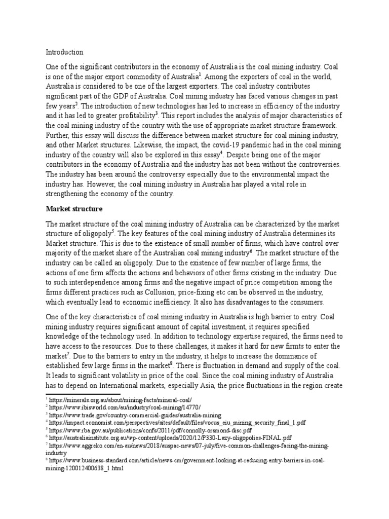 Coal Mining Industry | PDF