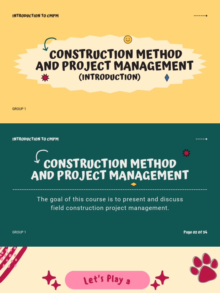 Group 1 - Introduction To CMPM | PDF | Project Management | Business