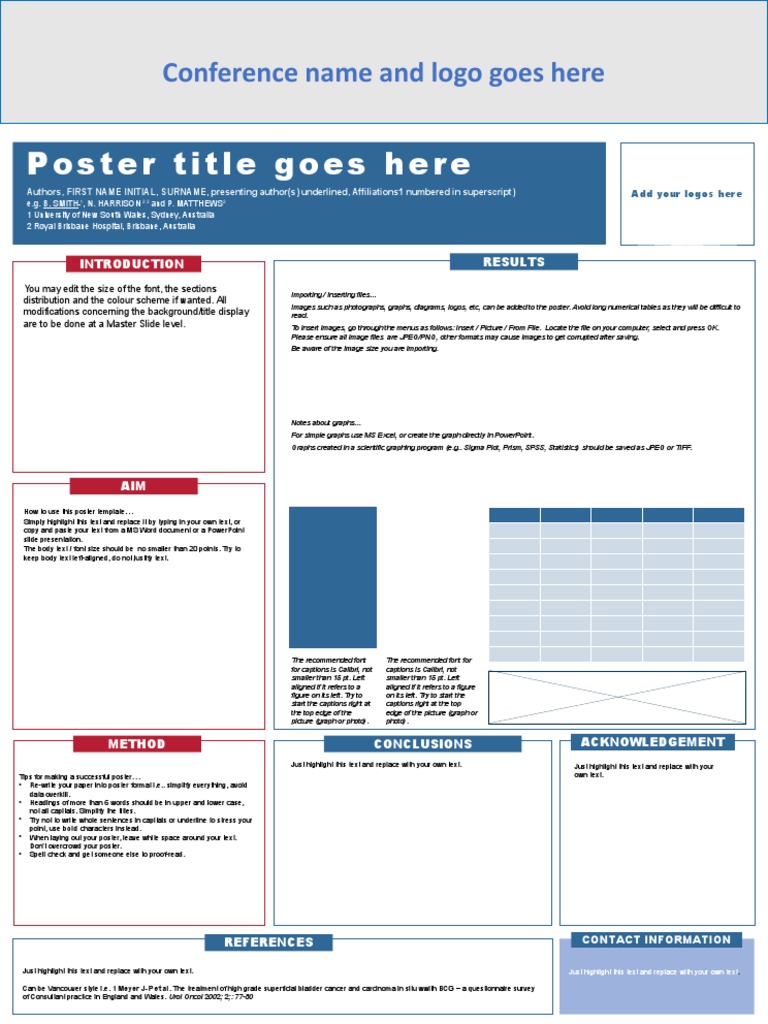 Poster Template | PDF | Microsoft Power Point | Writing