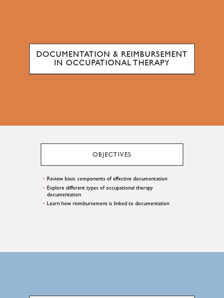 Occupational Therapy Documentation Guide | PDF | Occupational Therapy ...