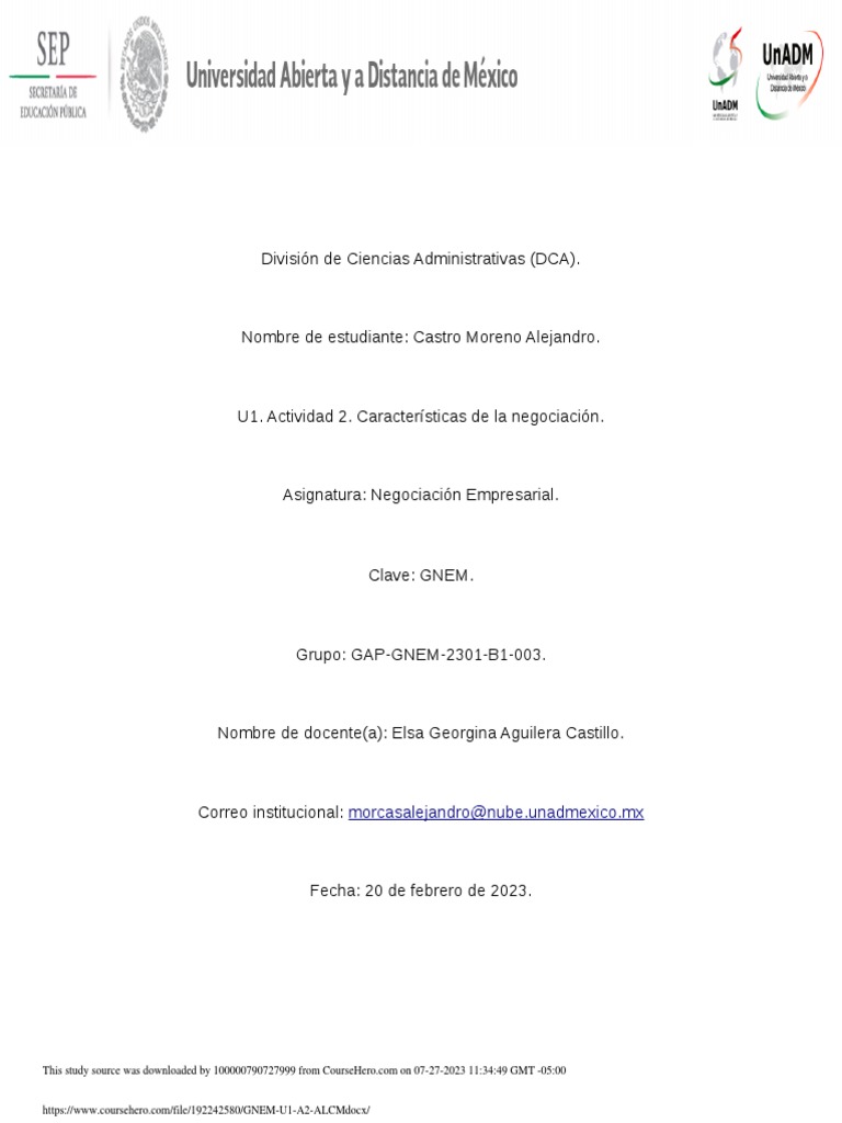 Gnem U1 A2 Alcm | PDF