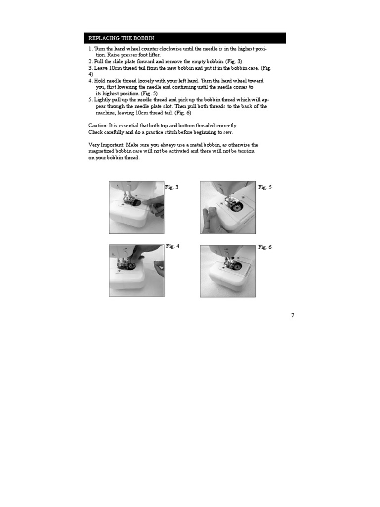 User Manual Singer FHSM-505 (English - 13 Pages) | PDF