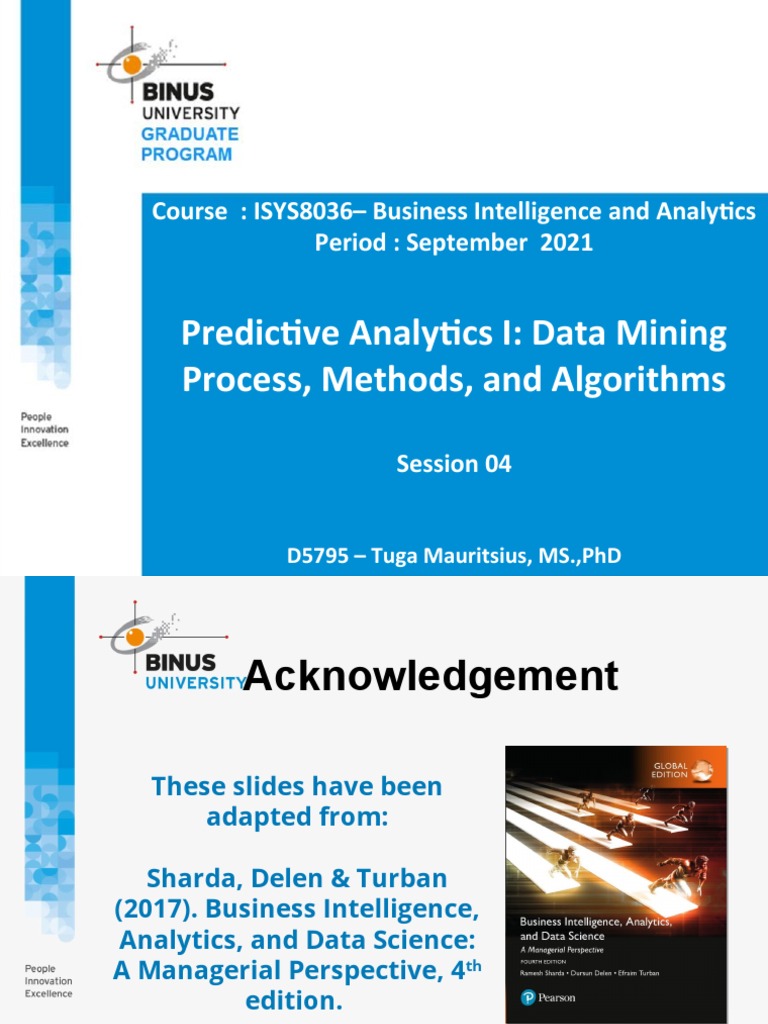 PPT4 W3 S4 R0 Predictive Analytics I Data Mining Process | PDF | Receiver Operating ...