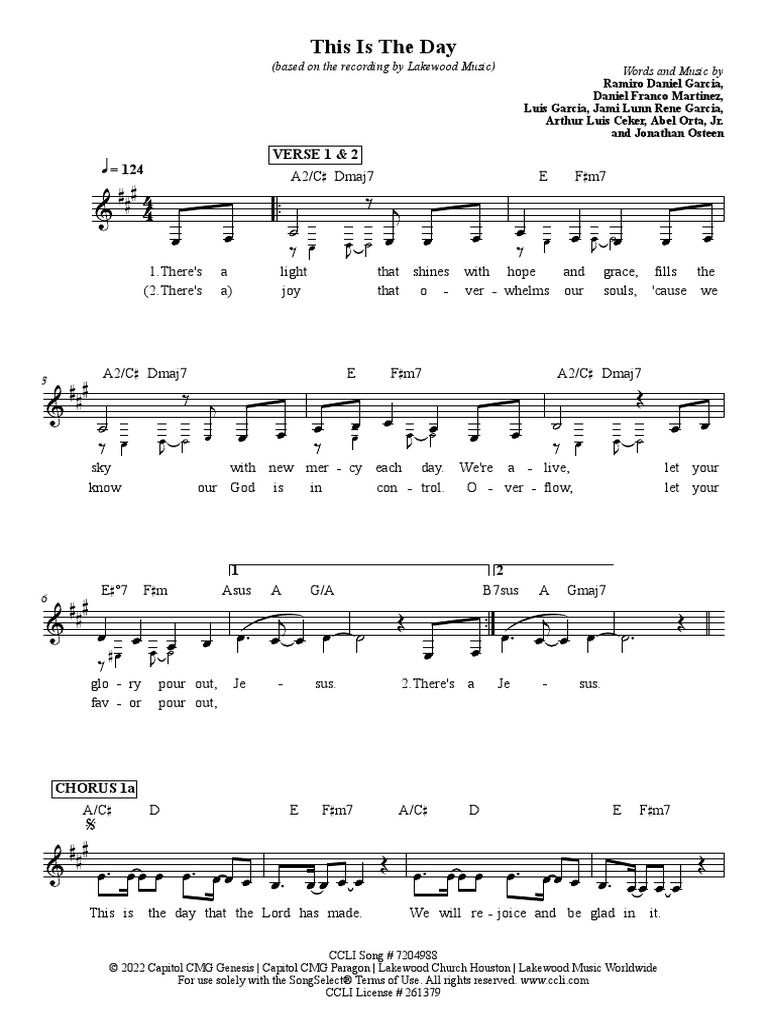 This Is The Day-A - PianoChart | PDF