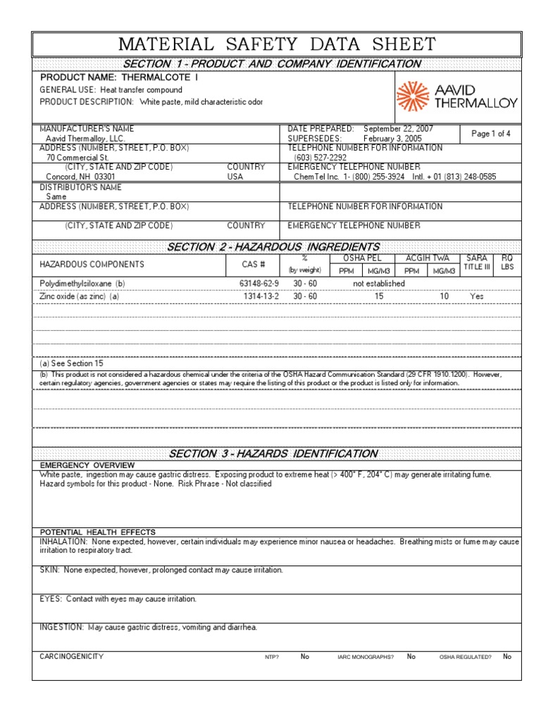 Thermalcote II | PDF | Dangerous Goods | Volatile Organic Compound