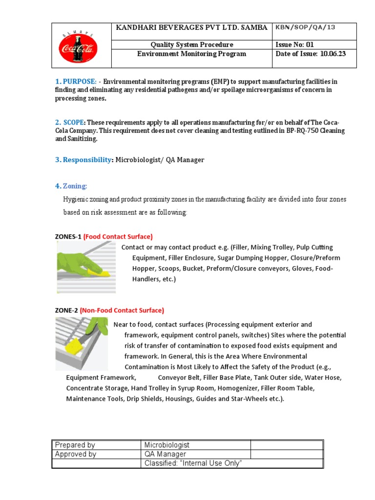 0.SOP.Environment Monitoring Program SOP SAMBA | PDF