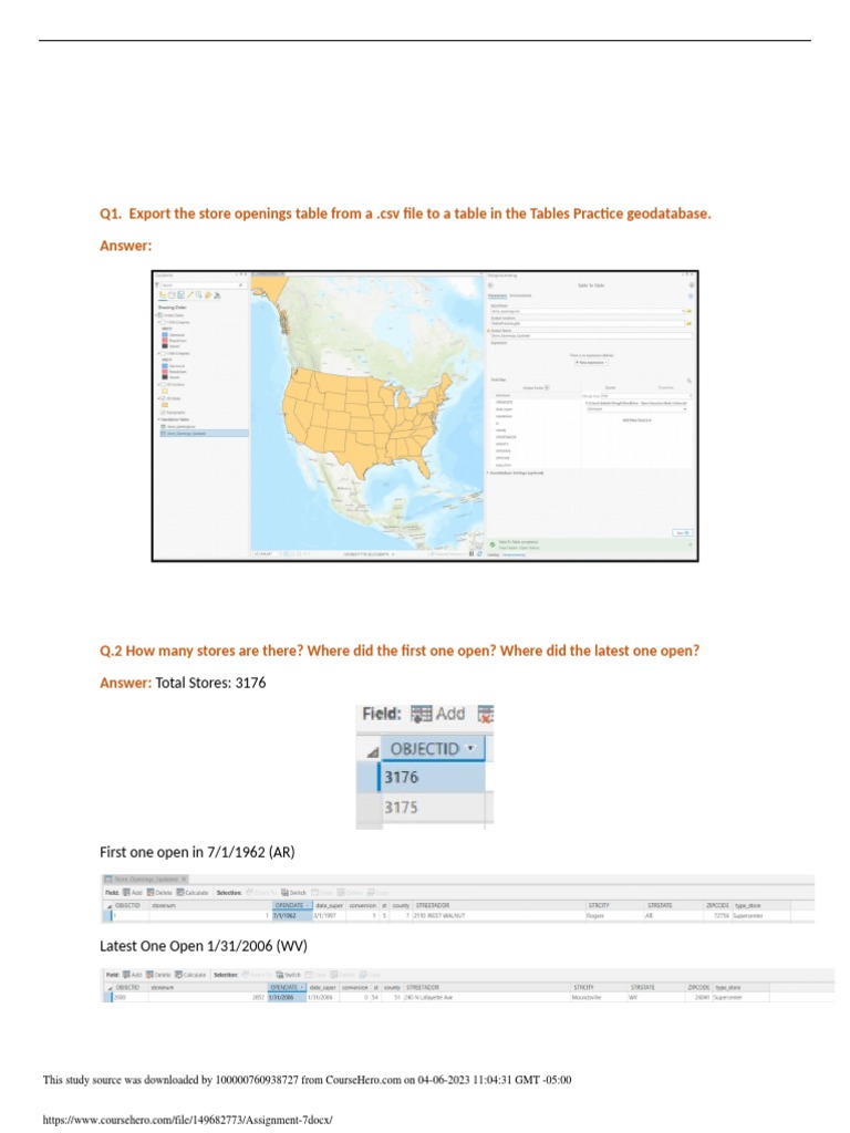 Gis CH 7 | PDF | Microsoft Excel | Arc Gis