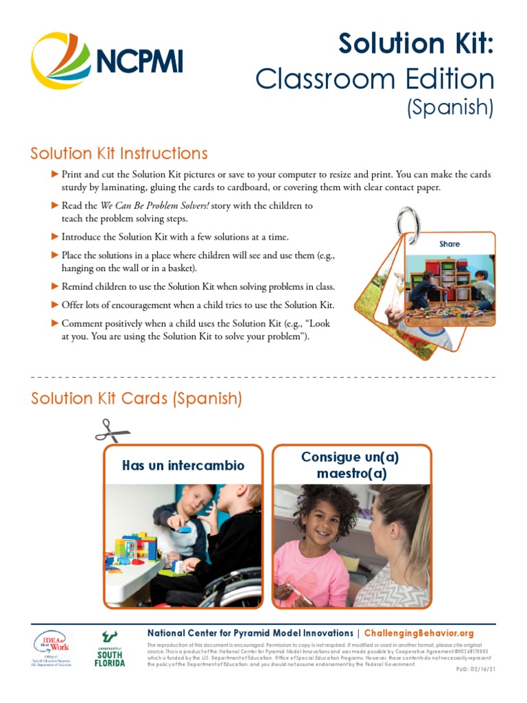 Solution Kit - Classroom Edition - Soportes Visuales para El Aula | PDF ...