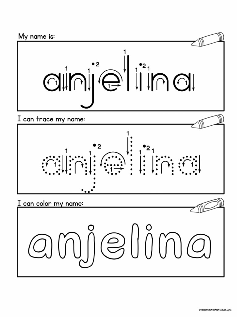 Name - Tracing - Practice CDDB D277 507A | PDF