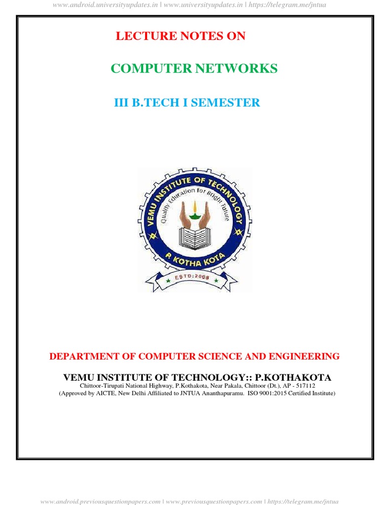JNTUA Computer Networks Notes - R20 | PDF JNTUA Computer Networks Notes - R20 | PDF