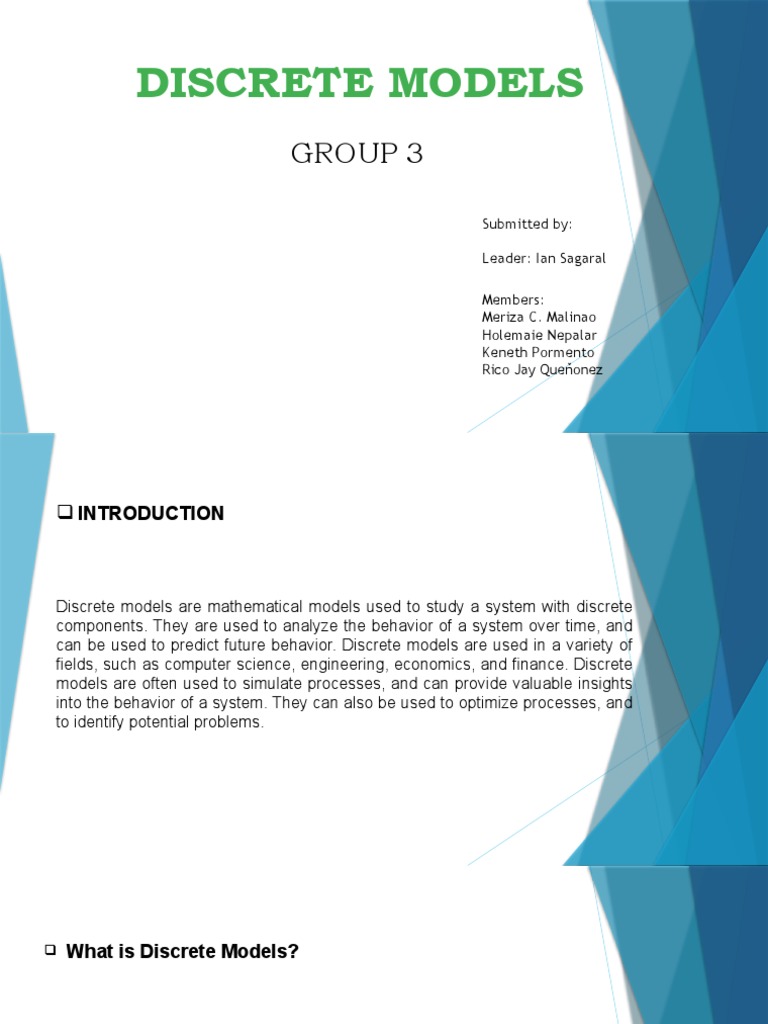 Discrete | PDF | Mathematical Model | Conceptual Model