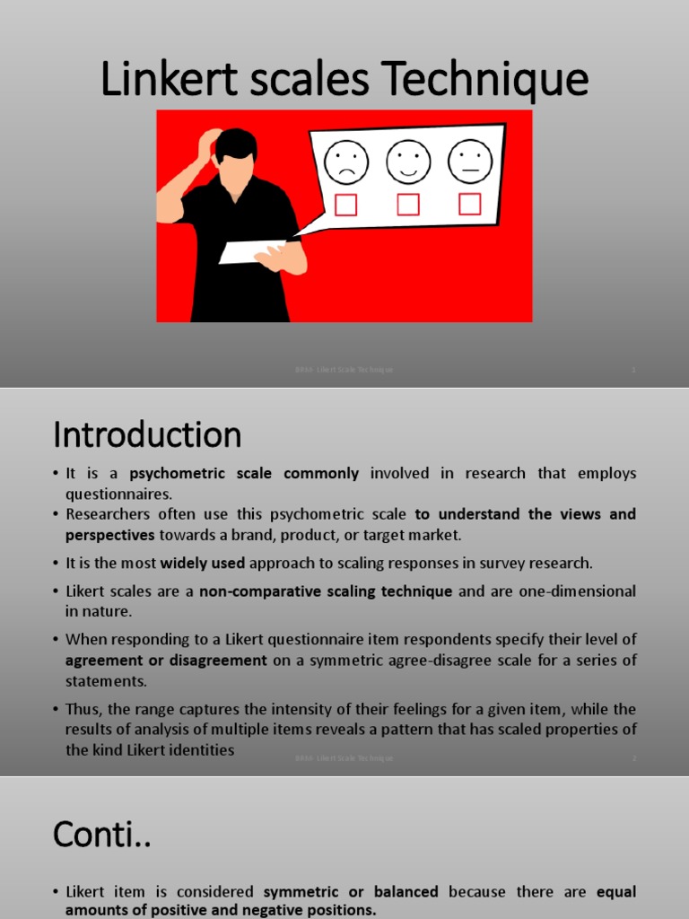 Linkert Scales Technique: BRM-Likert Scale Technique 1 | Download Free ...