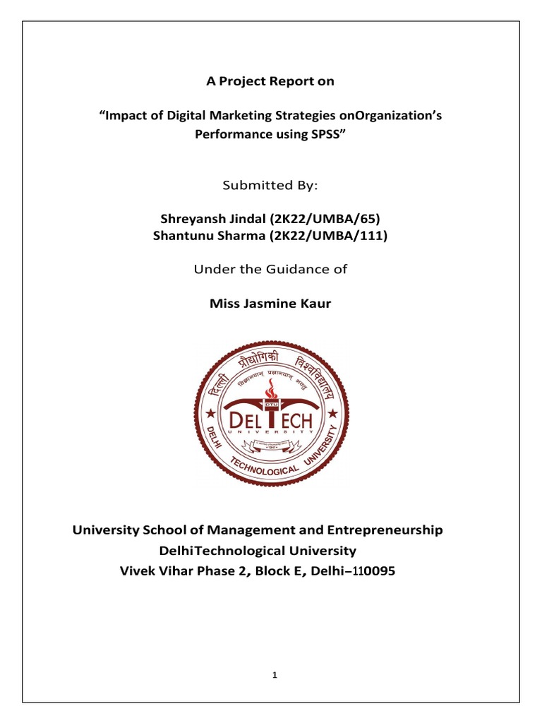 DAT Project 65,111 | PDF | Digital Marketing | Marketing