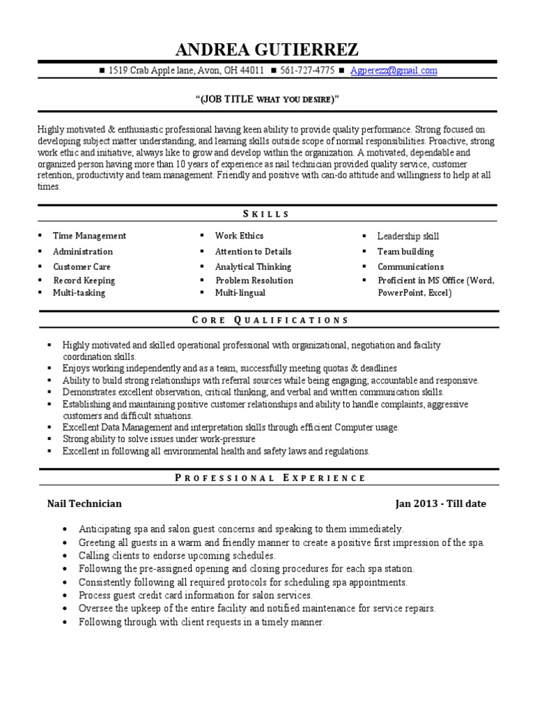Andrea resume | PDF
