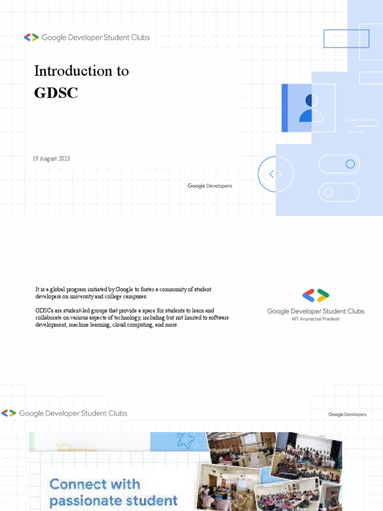 GDSC NIT Arunachal Pradesh | PDF