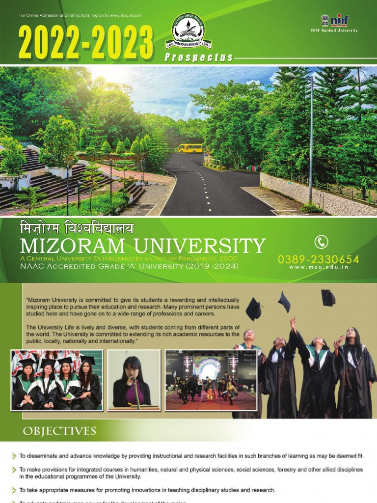 2022 23 MZU Prospectus Final | PDF