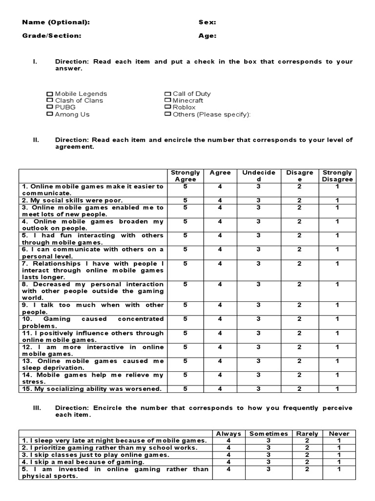Research Questionnaire | PDF
