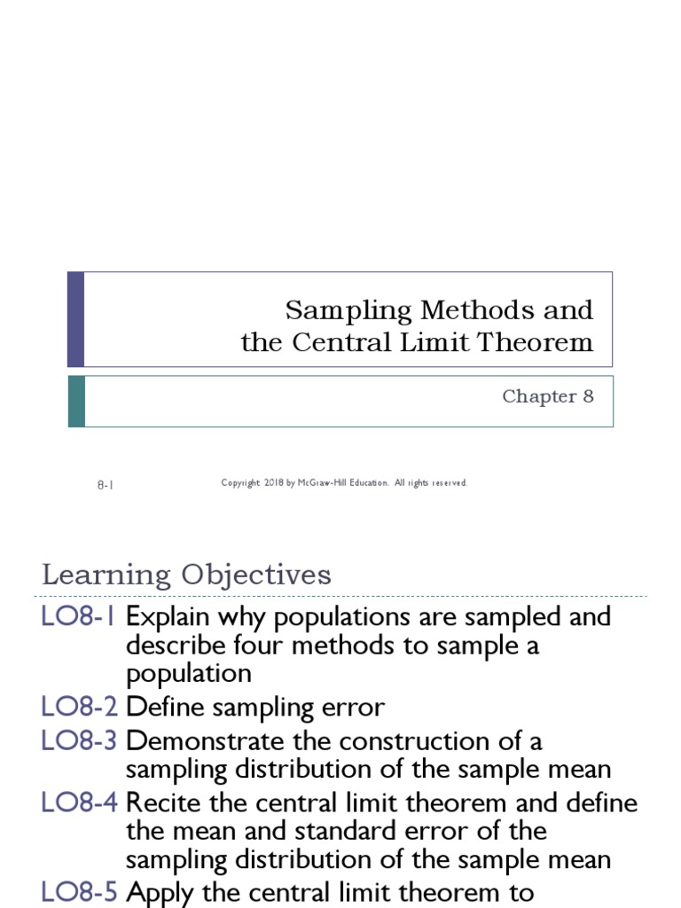Lind Chapter 08 MCW | PDF | Sampling (Statistics) | Normal Distribution
