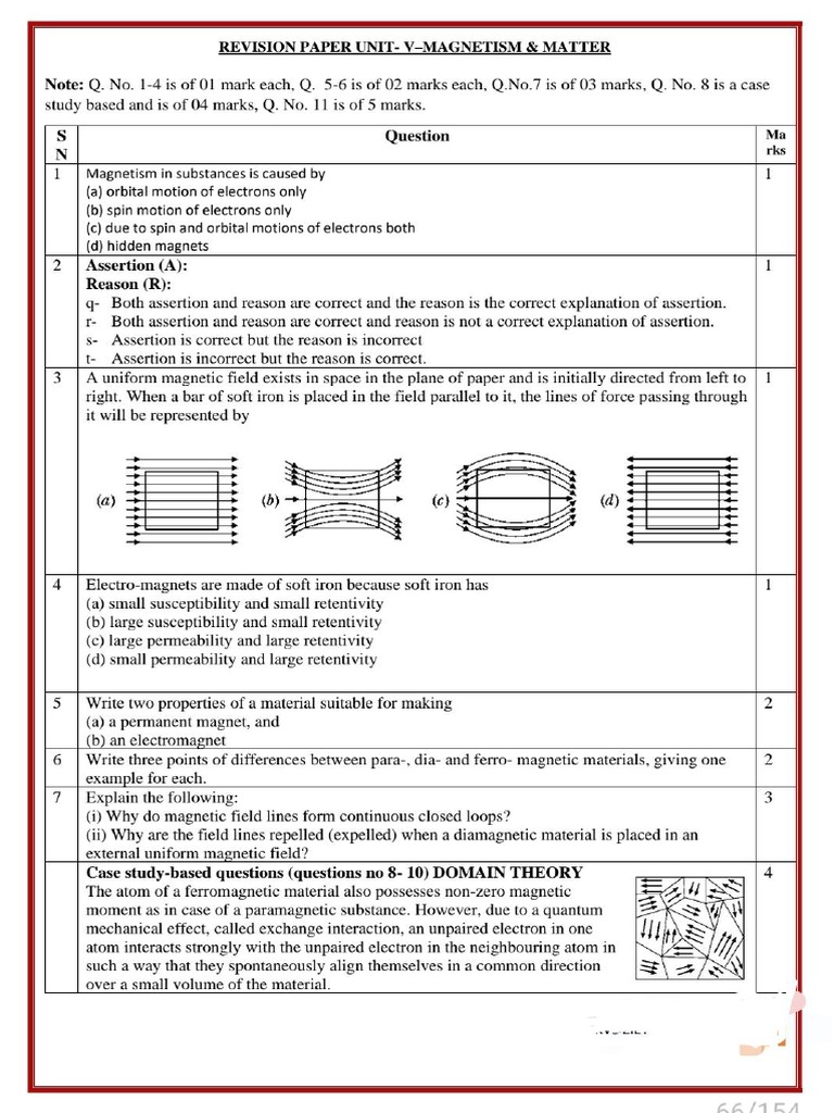 Unit - 5 Revision Worksheet | PDF